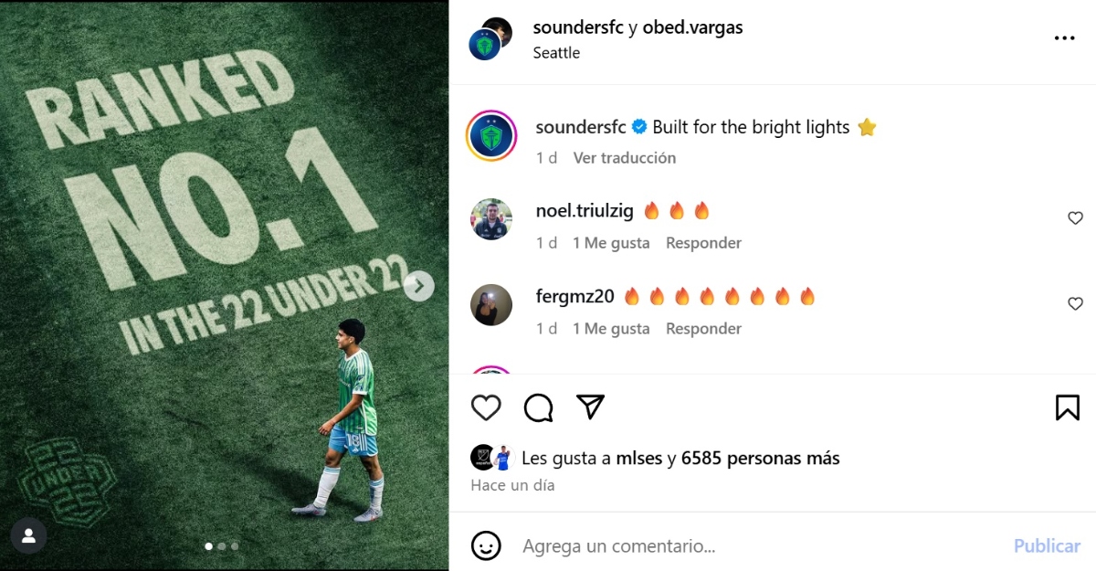 Obed Vargas best young player