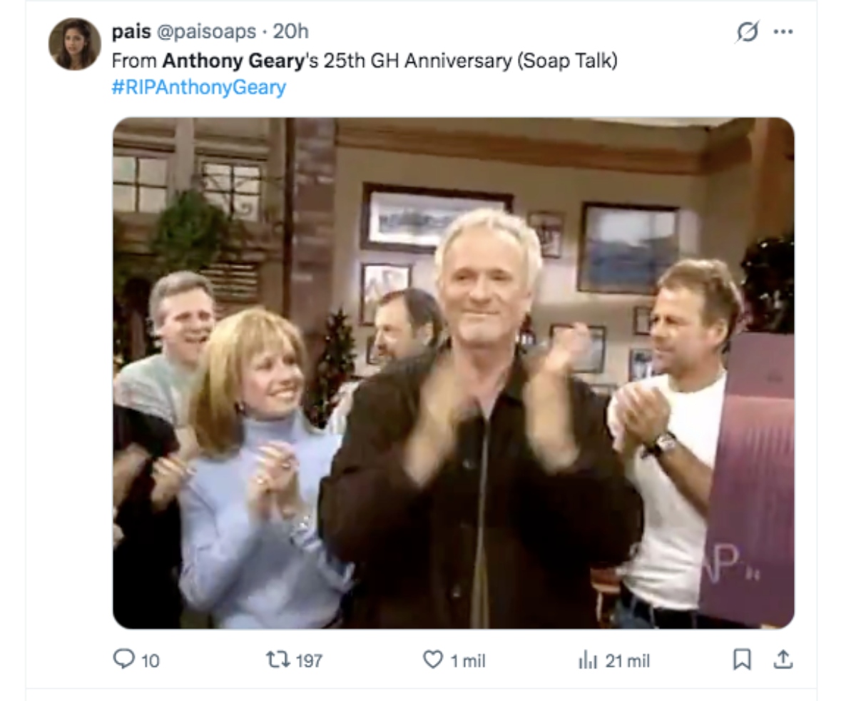 Anthony Geary actor de televisión murió a los 78 años de edad