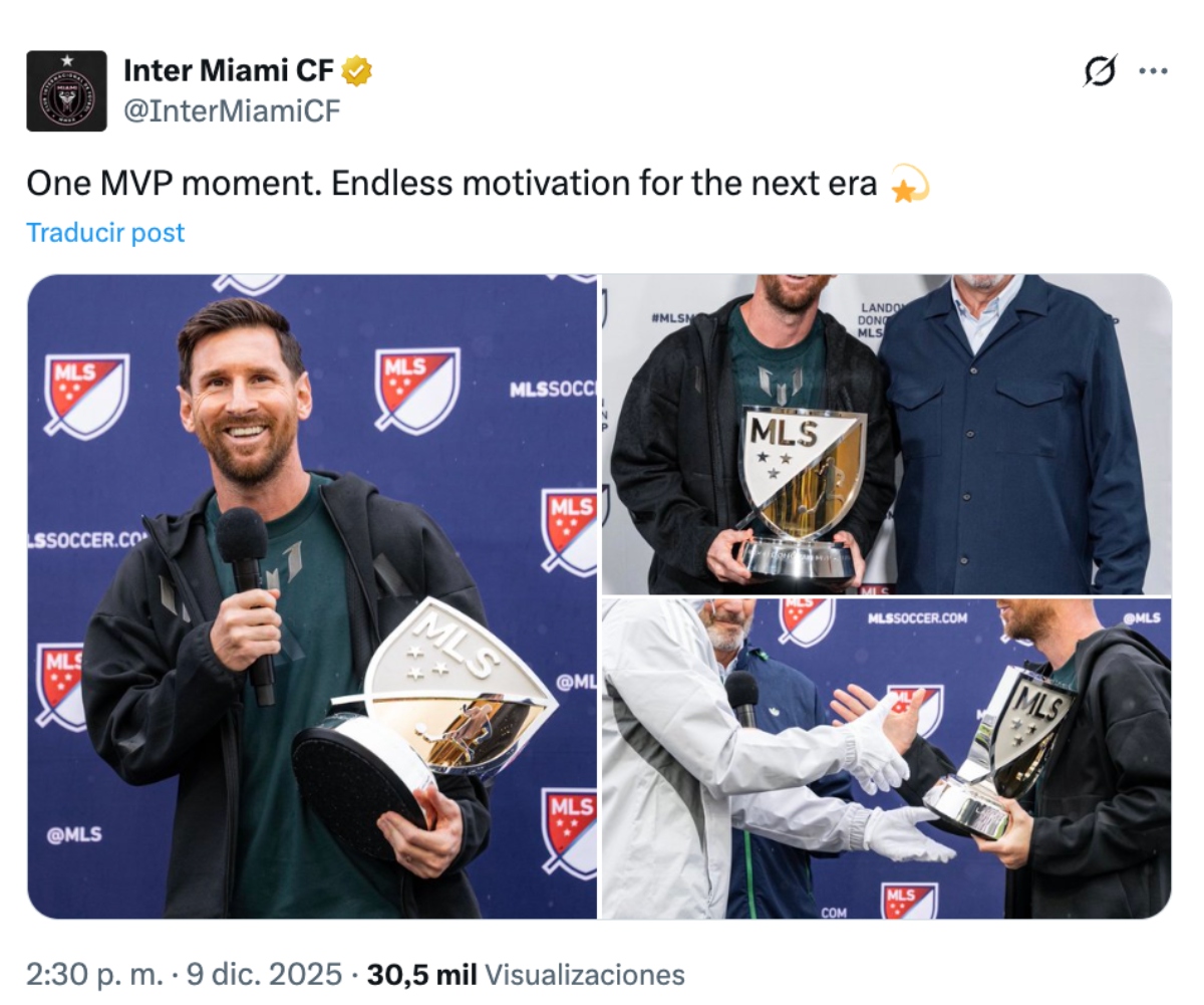 Messi MVP por segundo año consecutivo en la MLS